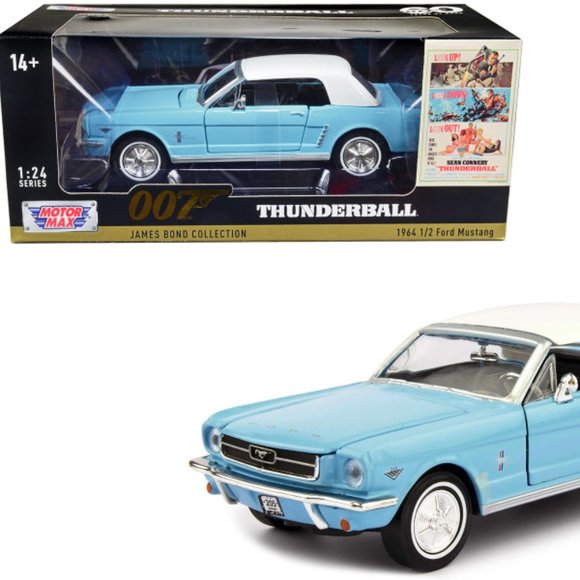Toys | 1964 12 Ford Mustang Light Blue With White Top James Bond 07 ...